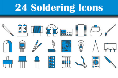 Soldering icon set Royalty Free Vector Image - VectorStock
