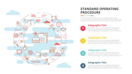 Sop standard operating procedure concept Vector Image