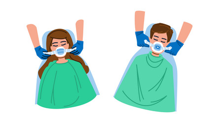 Anesthesia anesthesiologist sedation woman Vector Image