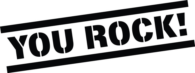 You rock stamp on white Royalty Free Vector Image