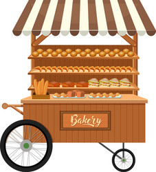 A bakery food stall Royalty Free Vector Image - VectorStock
