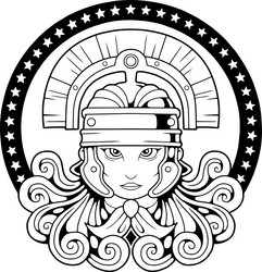 Mythological goddess athena Royalty Free Vector Image