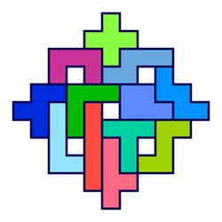 Pentomino rectangle puzzle Royalty Free Vector Image