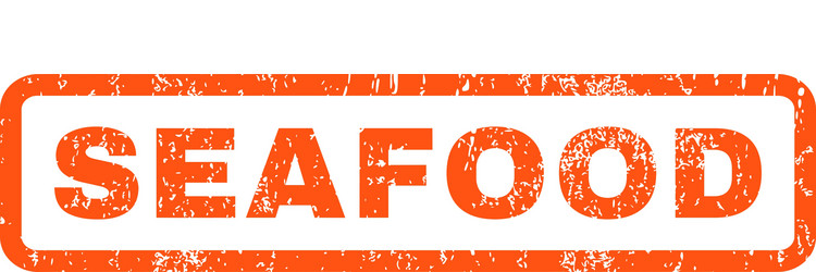 No seafood rubber stamp Royalty Free Vector Image