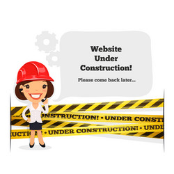 Under construction with hook Royalty Free Vector Image