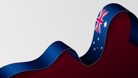 Australia ribbon flag background Royalty Free Vector Image