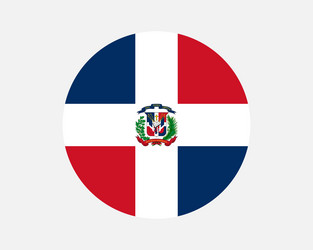 Dominican republic flag isolated wave Royalty Free Vector