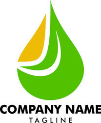 Essential oil logo design natural with fresh Vector Image