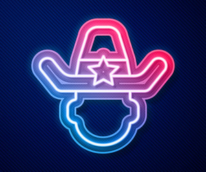 Neon Cowboy Hat Vector Images (over 390)
