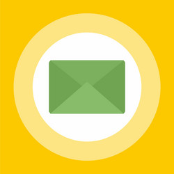Open envelope icon flat style Royalty Free Vector Image