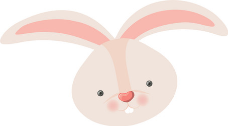Rabbit head isolated icon Royalty Free Vector Image