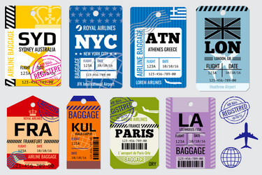 Stickers Baggage Sticker Vector Images (over 4,700)