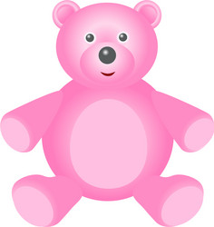 Pink teddy bear cartoon Royalty Free Vector Image