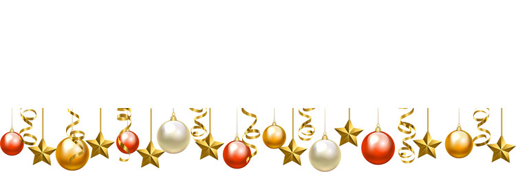 Decorative christmas lights border in flat style Vector Image