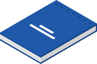 Notebook icon blue Royalty Free Vector Image - VectorStock