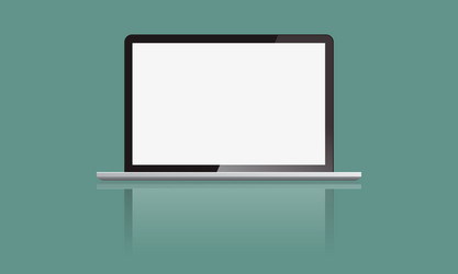 Laptop front view mockup realistic color Vector Image