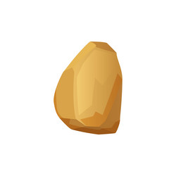 Brown stone rock icon clay cobblestone one Vector Image