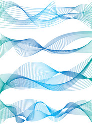 Abstract wave set Royalty Free Vector Image - VectorStock
