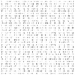 Digital white background with binary code numbers Vector Image