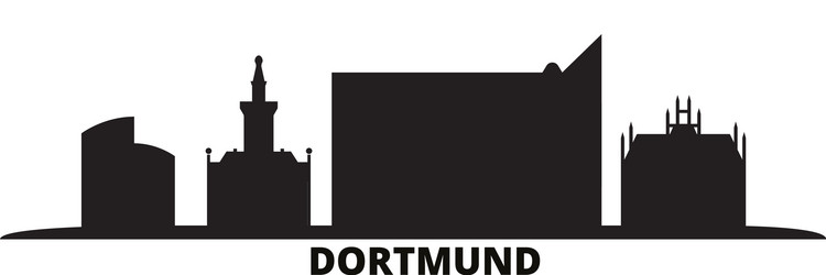 Germany dortmund line skyline Royalty Free Vector Image