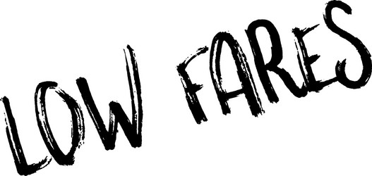 Low fares rubber stamp Royalty Free Vector Image