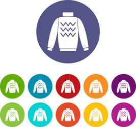 Pullover icons set Royalty Free Vector Image - VectorStock