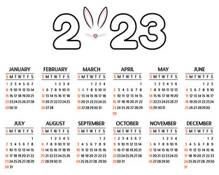 Calendar 20232 Royalty Free Vector Image - VectorStock