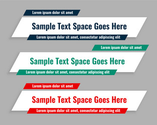 Stylish lower third modern template design Vector Image