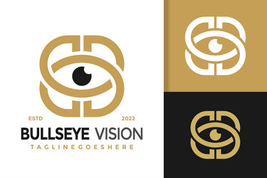 Eight eye vision logo design brand identity logos Vector Image