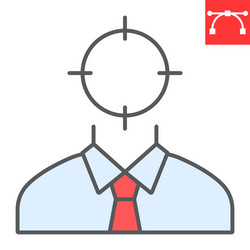 Manager line icon office and work Royalty Free Vector Image