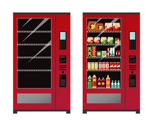 Vending machine cartoon set Royalty Free Vector Image