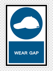 Wear gap symbol sign isolate on white background Vector Image
