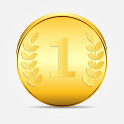 1st place gold medal Royalty Free Vector Image