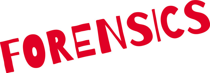 Forensics rubber stamp Royalty Free Vector Image