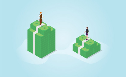 Gender gap and social inequality infographic flat Vector Image