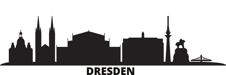 Dresden City Skyline Silhouette Vector Images (90)