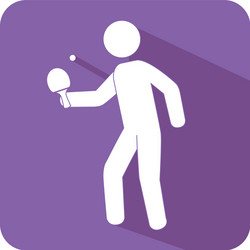 Cartoon boy player ping pong Royalty Free Vector Image