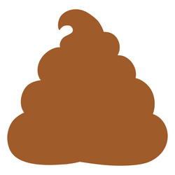 Simple poo silhouette icon Royalty Free Vector Image