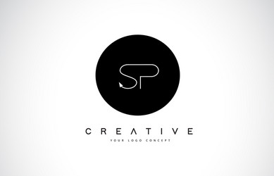 Sp creative modern logo design with orange Vector Image