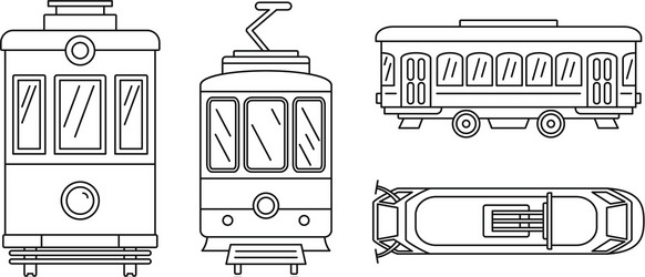 Tram Tramway Front Vector Images (over 310)