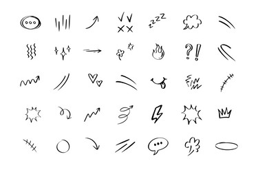 Doodle hand drawn cute cartoon expression sign Vector Image