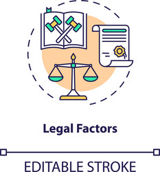 Political factors concept icon Royalty Free Vector Image