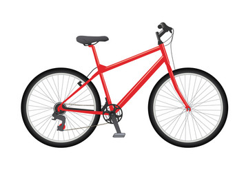 Cool red bicycle cartoon Royalty Free Vector Image