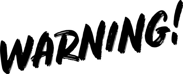 Warning stamp on white Royalty Free Vector Image