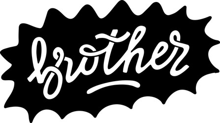 Big brother hand written lettering in doodle style