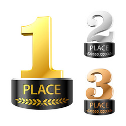 First place golf winner Royalty Free Vector Image