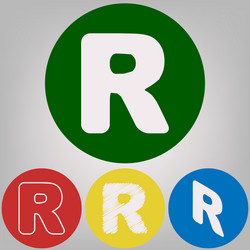 Letter r sign design template element Royalty Free Vector