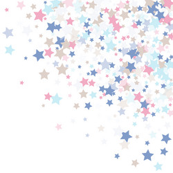 Multicolored falling stars confetti Royalty Free Vector