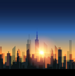 Cityscape Sunset Vector Images (over 8,000)