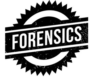 Forensics rubber stamp Royalty Free Vector Image